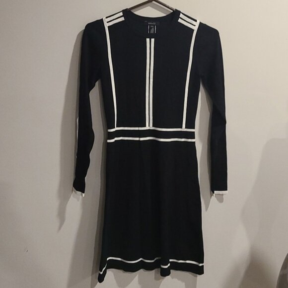 RW&CO. | Dresses | Nwt Rw Co Black White Knit Fit And Flare Dress ...